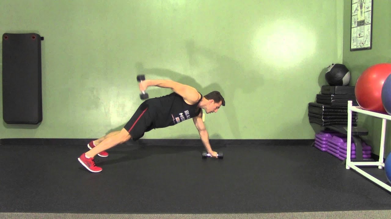 High Plank Triceps Kickbacks - HASfit Compound Exercises - Total Body ...