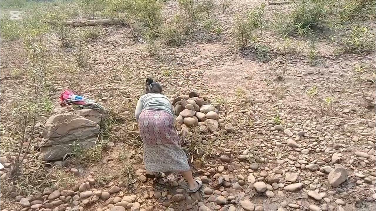 Wb ib niam txiv mus khaws pob zeb mus txim me nyuam . Ntxa os - YouTube