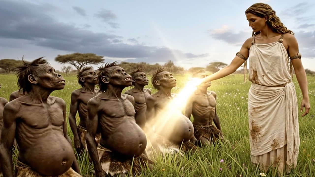 GODDESS HERA vs EARLY HUMANS Survival challenge in Prehistoric World ...
