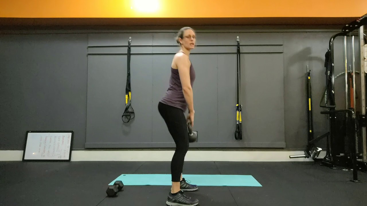 C-FIT Studio Exercise Library: Plié KB/DB Squat/Deadlift - YouTube