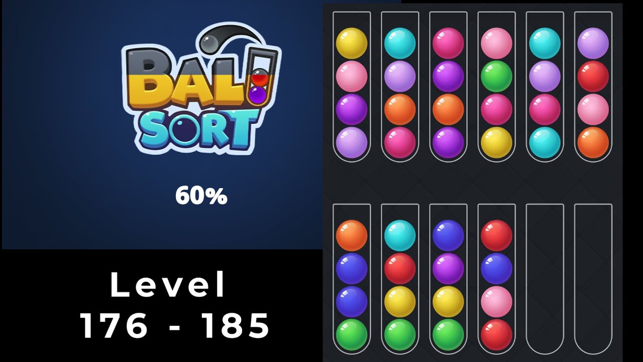 Ball Sort Color Puzzle Game Level 176 - 185 🎮🎮 - YouTube