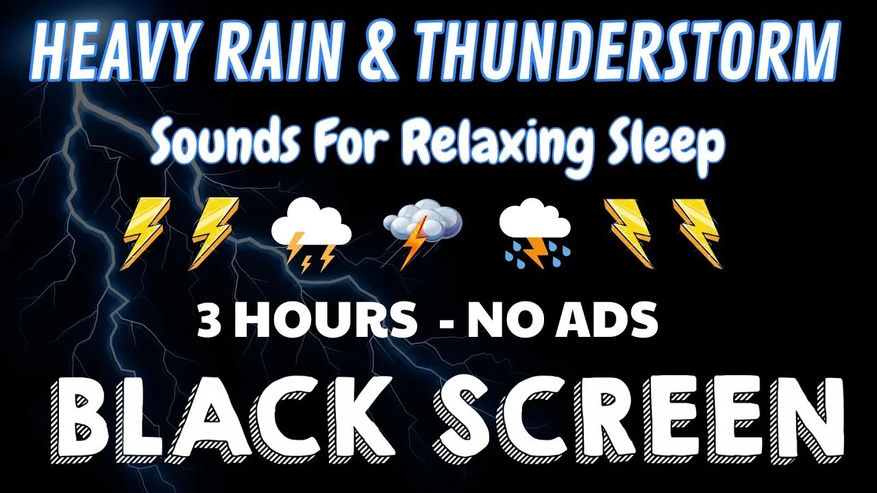 Relaxing Rain to Help you Sleep Instantly | Heavy Rain & Deep Thunder ...