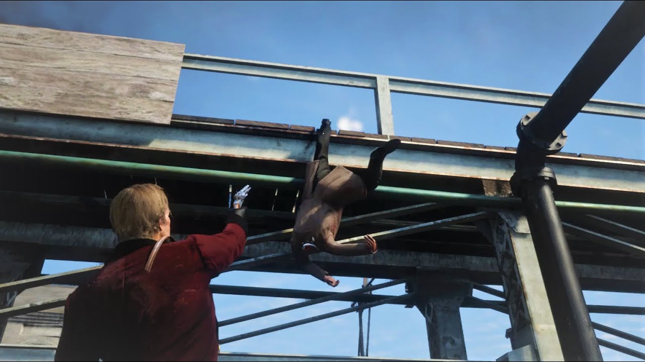 RDR2 - This guy really got a strong grip... - YouTube