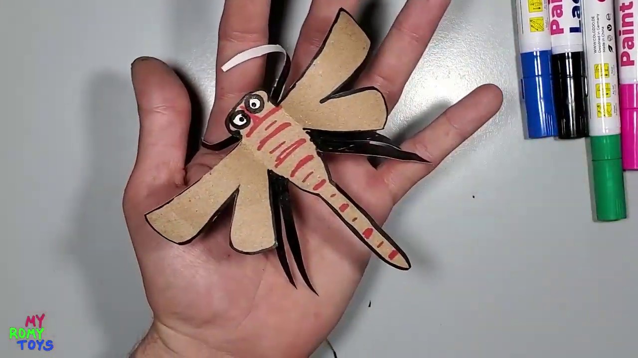 Easy DIY Dragonfly From Toilet Paper Roll Crafts Without Glue - YouTube