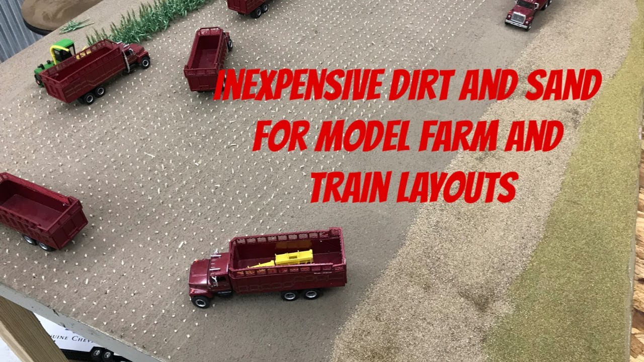 Inexpensive dirt and sand for model farm and train layouts - YouTube