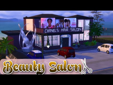 HAIR & BEAUTY SALON || Sims 4 || CC SPEED BUILD || Store + CC Download ...