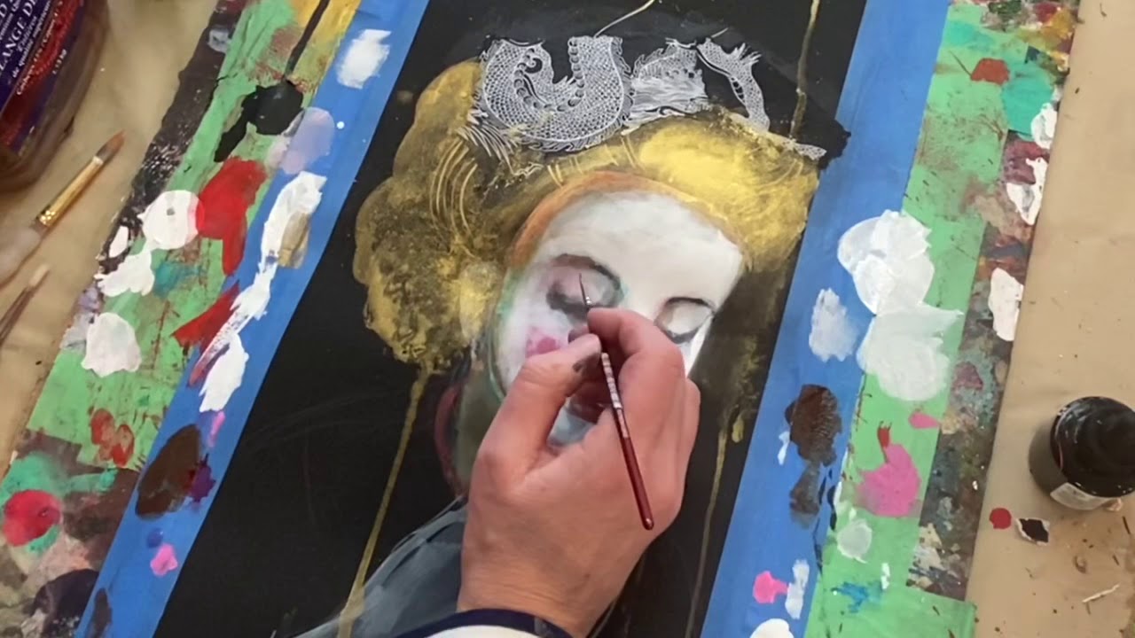 Part 4 painting on Black Paper- - YouTube