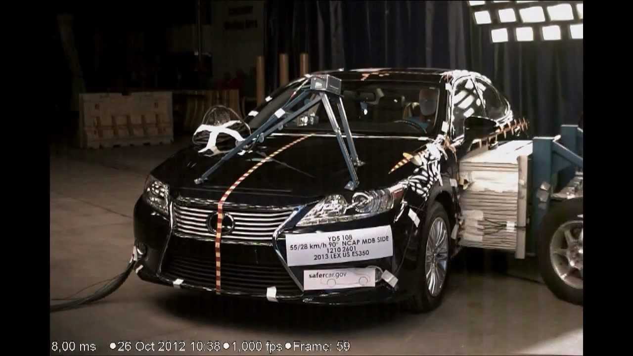 2013 Lexus ES300h/ES350 NHTSA Side Impact (NHTSA Five Star Car) - YouTube