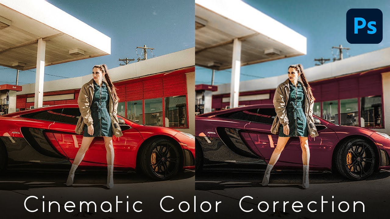 Cinematic Color Correction - Photoshop Tutorial - YouTube