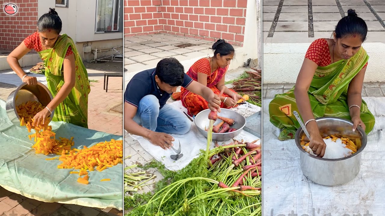 Indian Traditional Carrot Achar Recipe || Instant Gajar Achar || Carrot ...