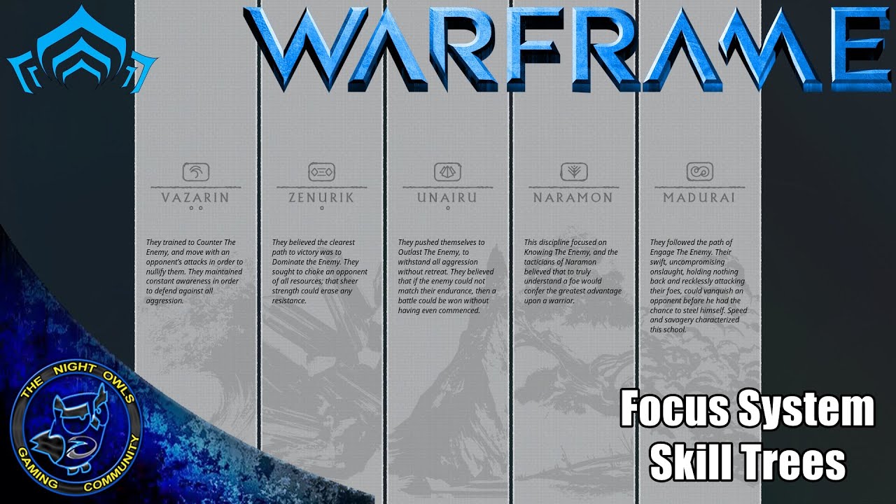 Warframe: A Detailed Look Through all the Focus Skill Trees (1.0) Out ...