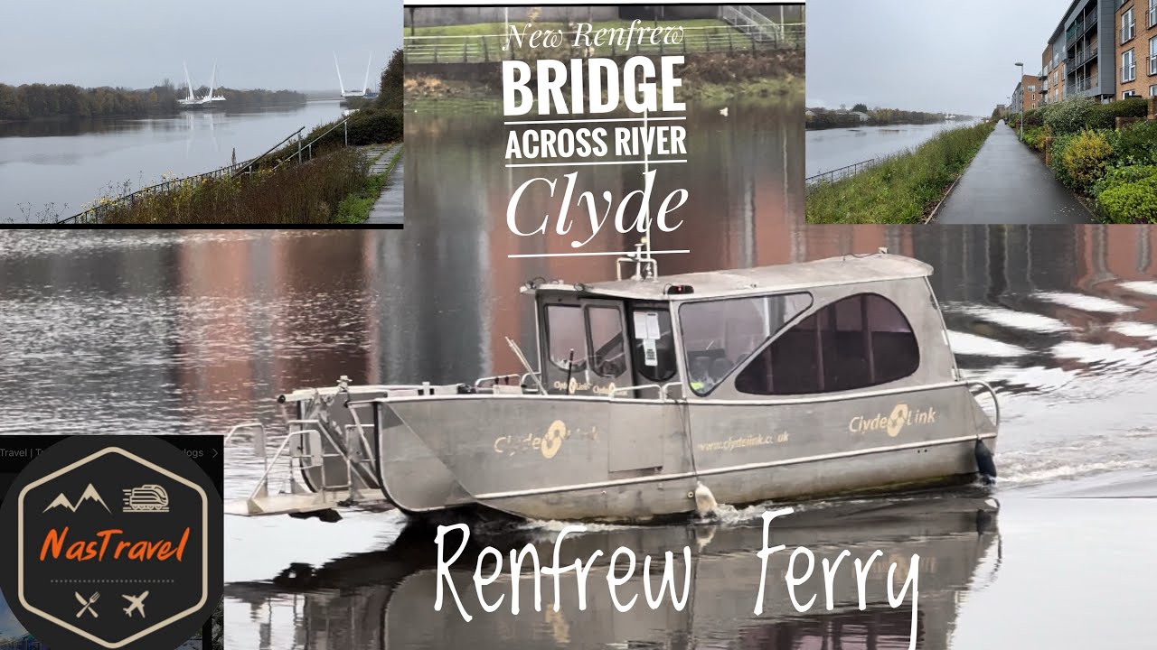 Renfrew Ferry & New Renfrew Bridge🏴󠁧󠁢󠁳󠁣󠁴󠁿 walking tour in 4K 60FPS ...