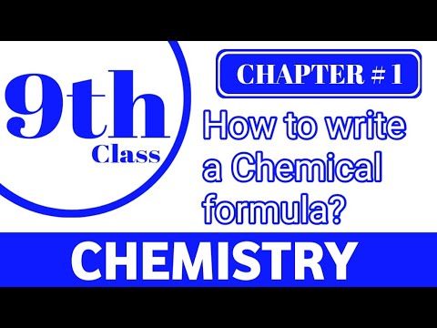 How to write a chemical formula| Class 9 | Chemistry | Chapter 1 - YouTube