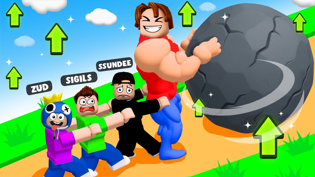 Pushing 5,419,231 Pound Boulder in Roblox - YouTube