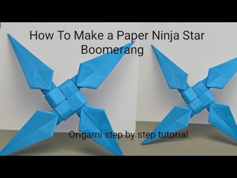 Mastering Origami | How to Create a Stunning Blue Ninja Star Boomerang ...