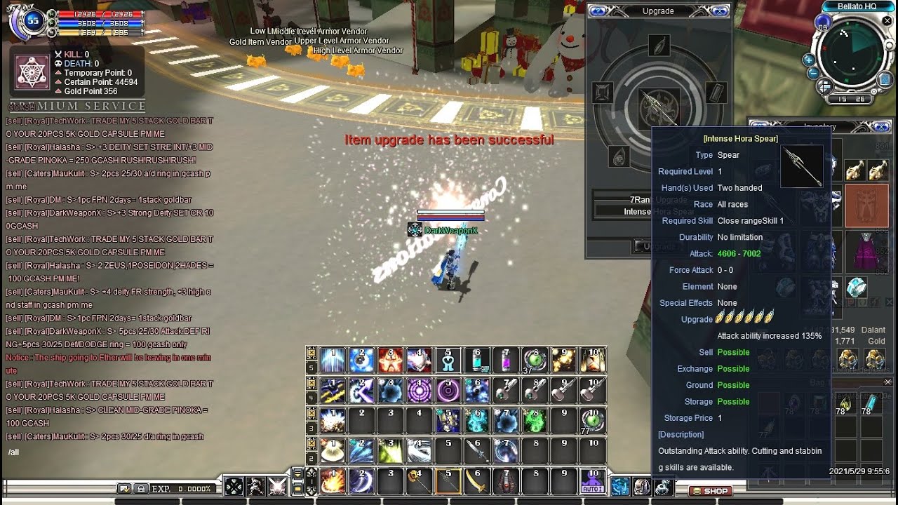 Rf Online - Uprading Intense Hora Weapon using T3 Gems and T5 Gems ...