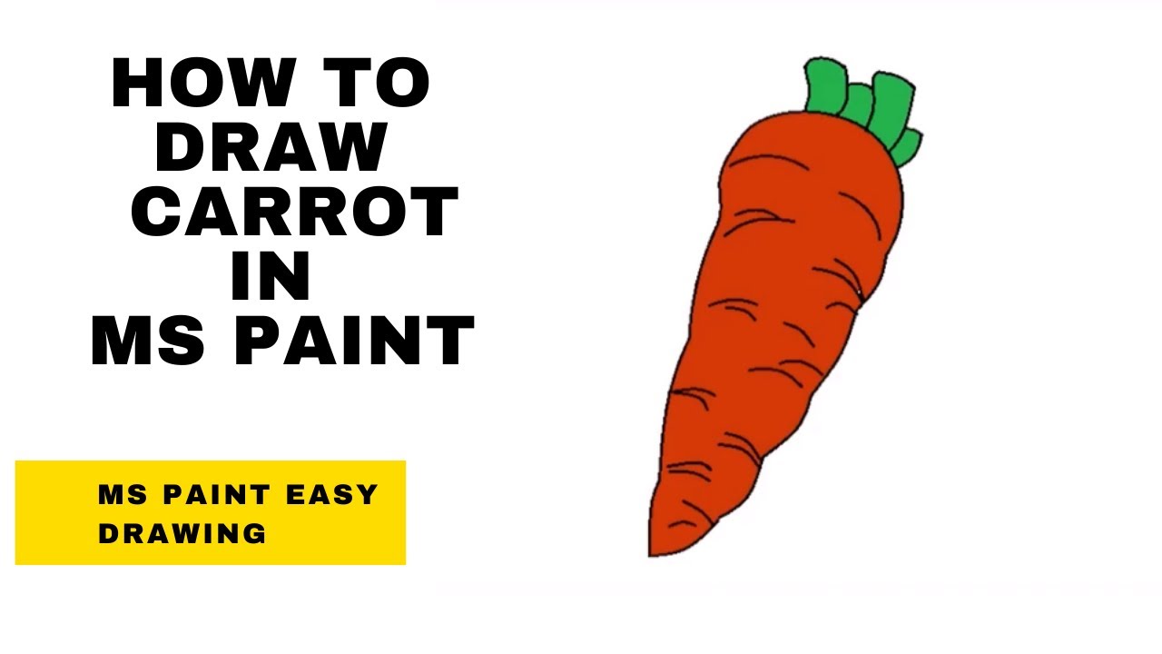 How to Draw Carrot in MS Paint - YouTube