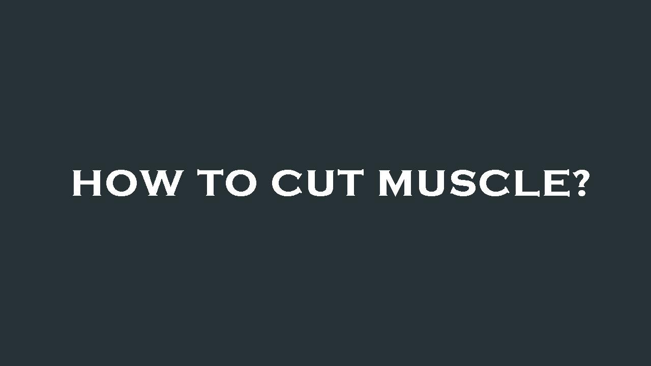 How to cut muscle? - YouTube