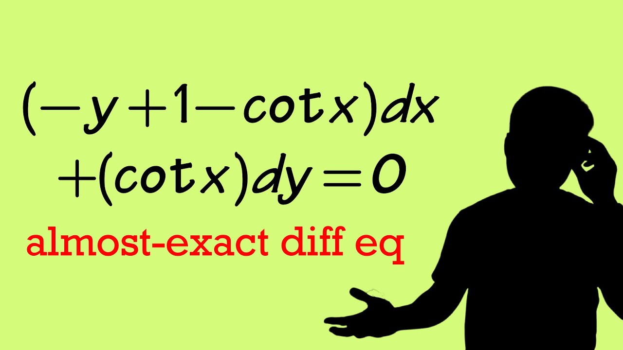 solving an almost-exact differential equation (with a special ...
