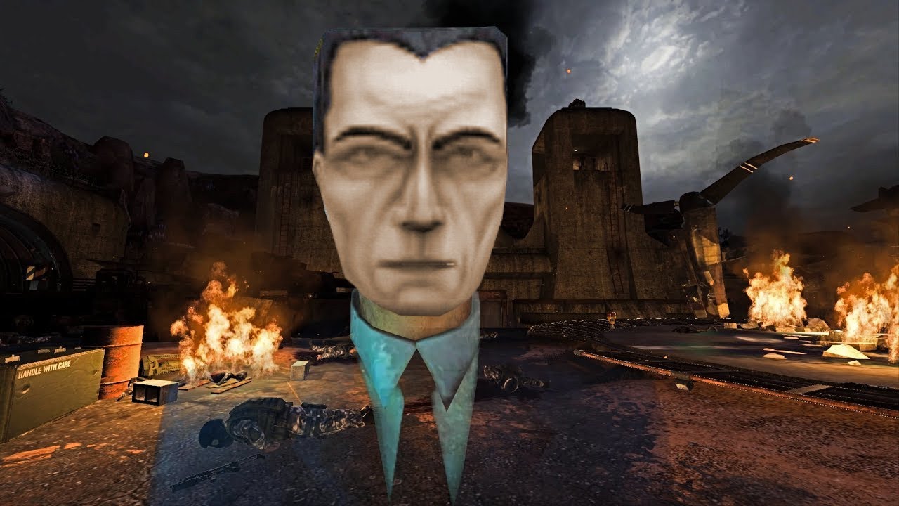 Black Mesa G-Man Speech with HL1 G-Man lines - YouTube