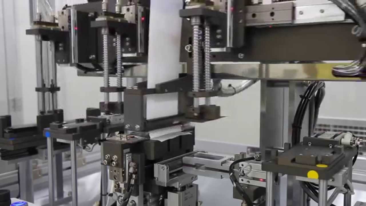 Stacking MC for Lithium Pouch Battery - 전극 적층 장비 - YouTube