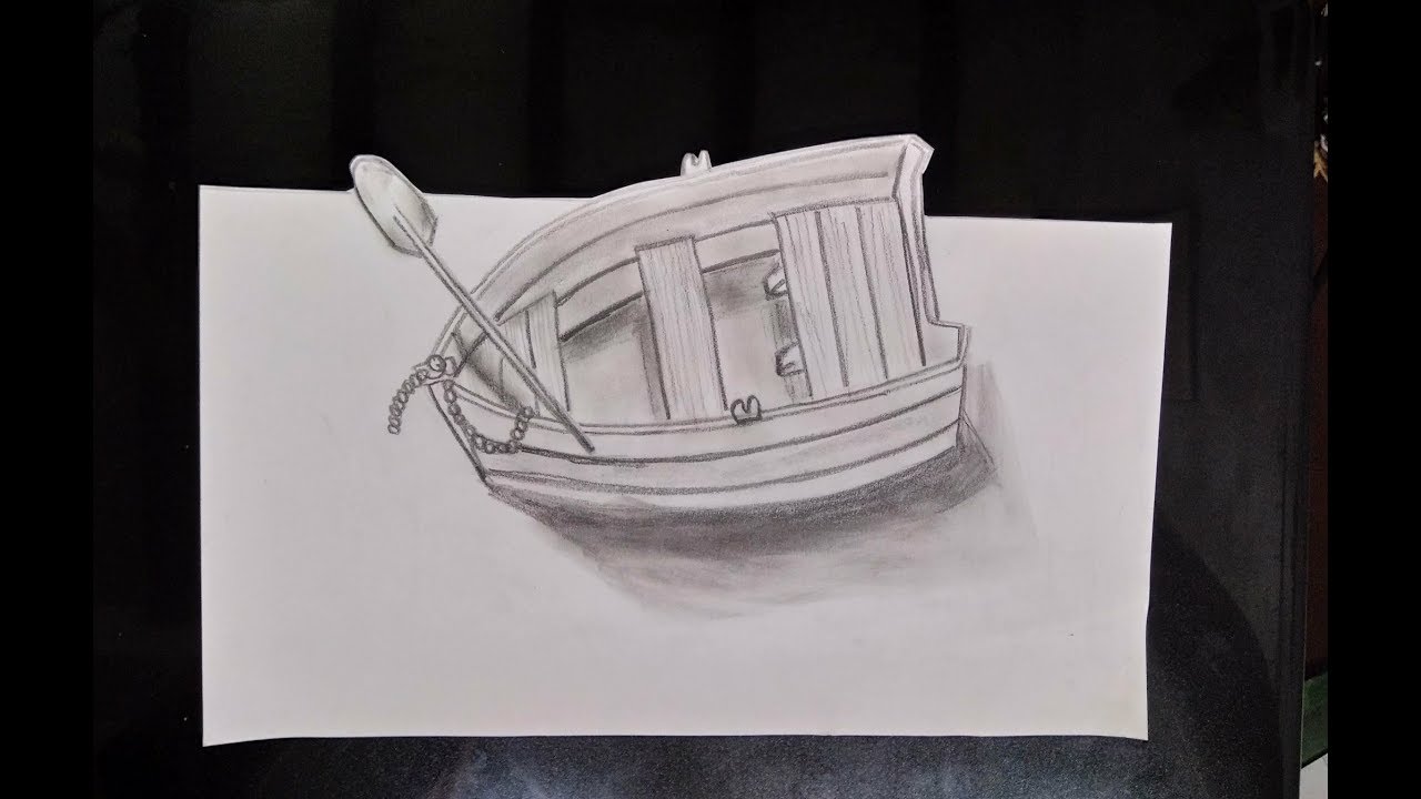 3d boat drawing - YouTube