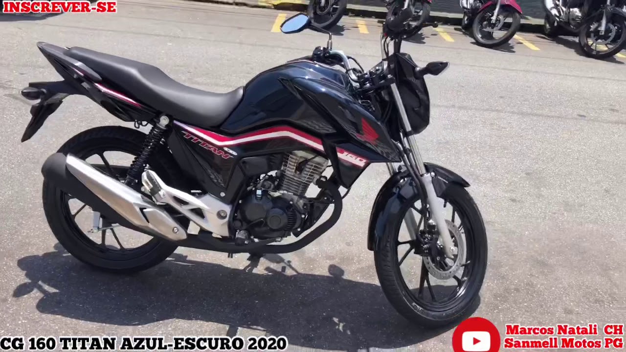 CG 160 TITAN AZUL-ESCURO 2020! Vídeo feito no Sol e na Sombra pra você ...