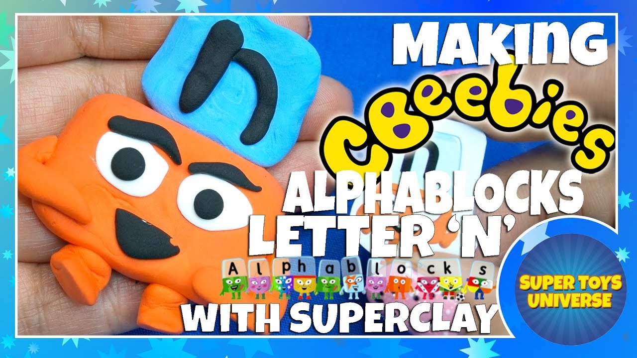 Making Alphablock letter N with Super Clay - YouTube