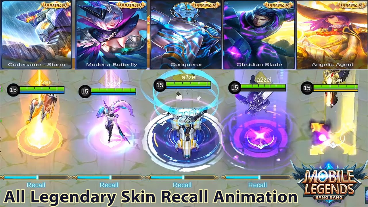 MOBILE LEGEND | All Legendary Skin Recall Animation - Compared Affect ...