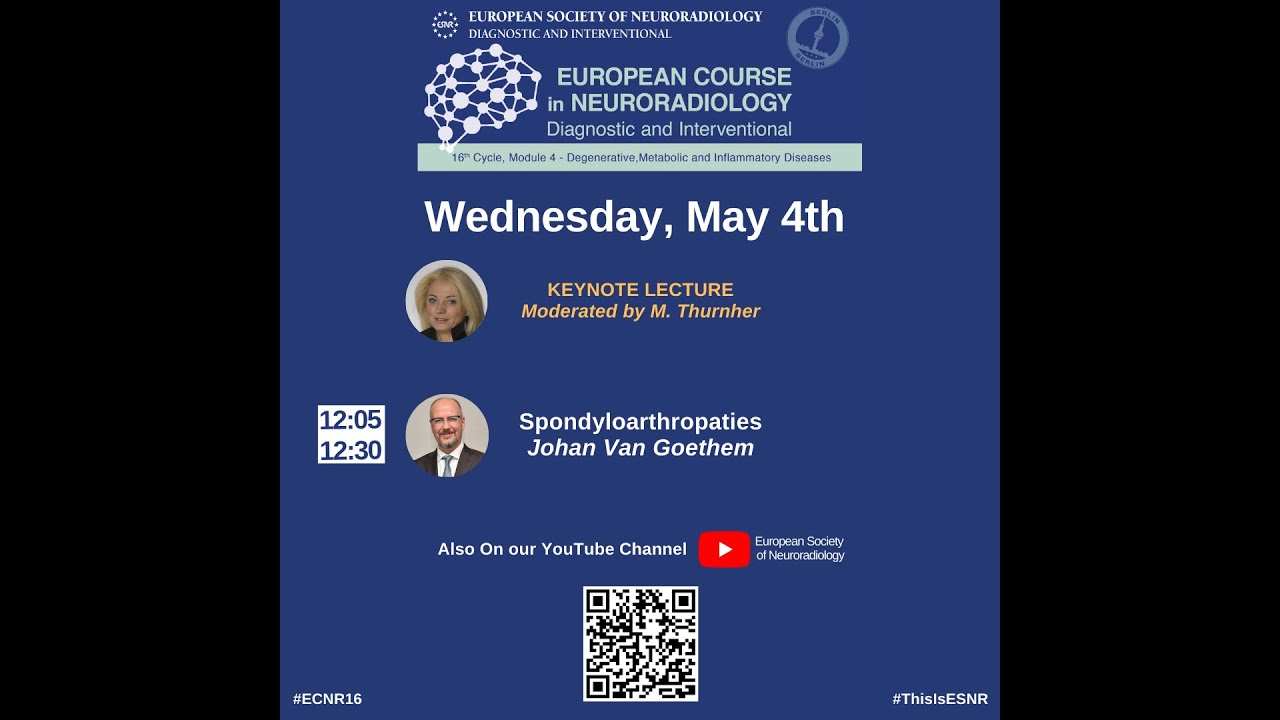 Spondyloarthropathies, Keynote Lecture by Prof. Johan Van Goethem ...