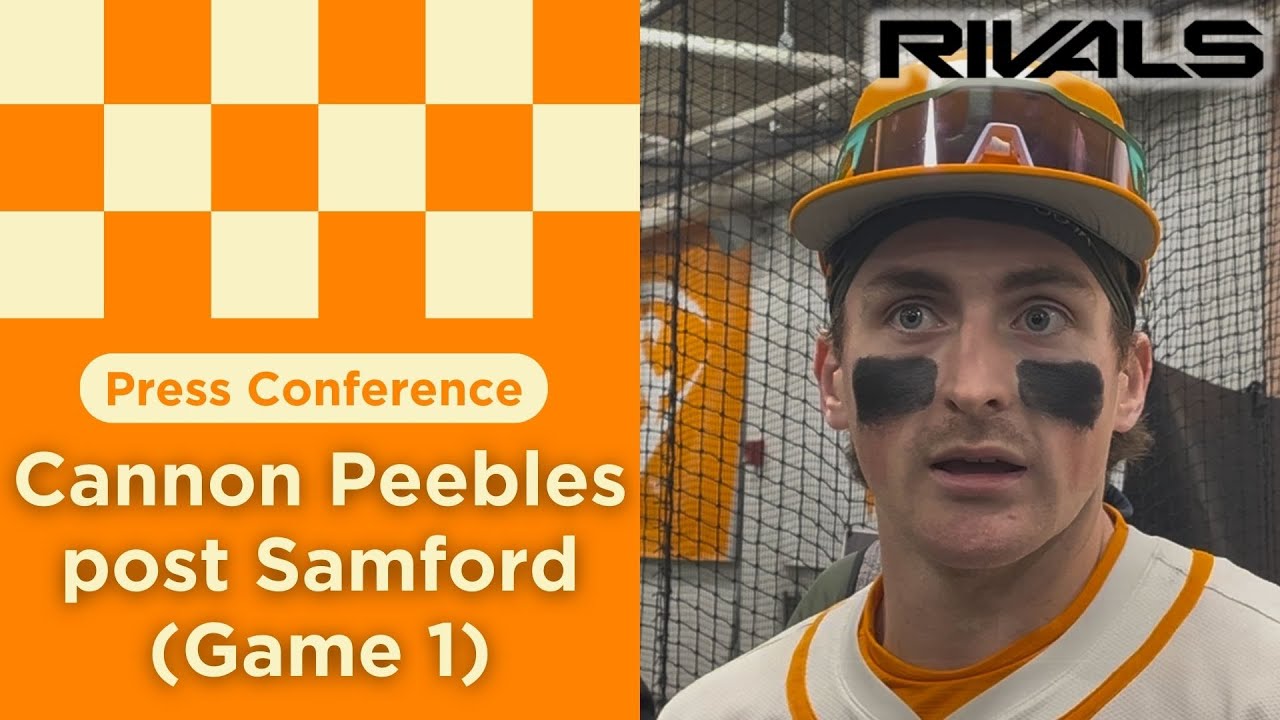 Tennessee baseball catcher Cannon Peebles reacts to home run, Samford ...