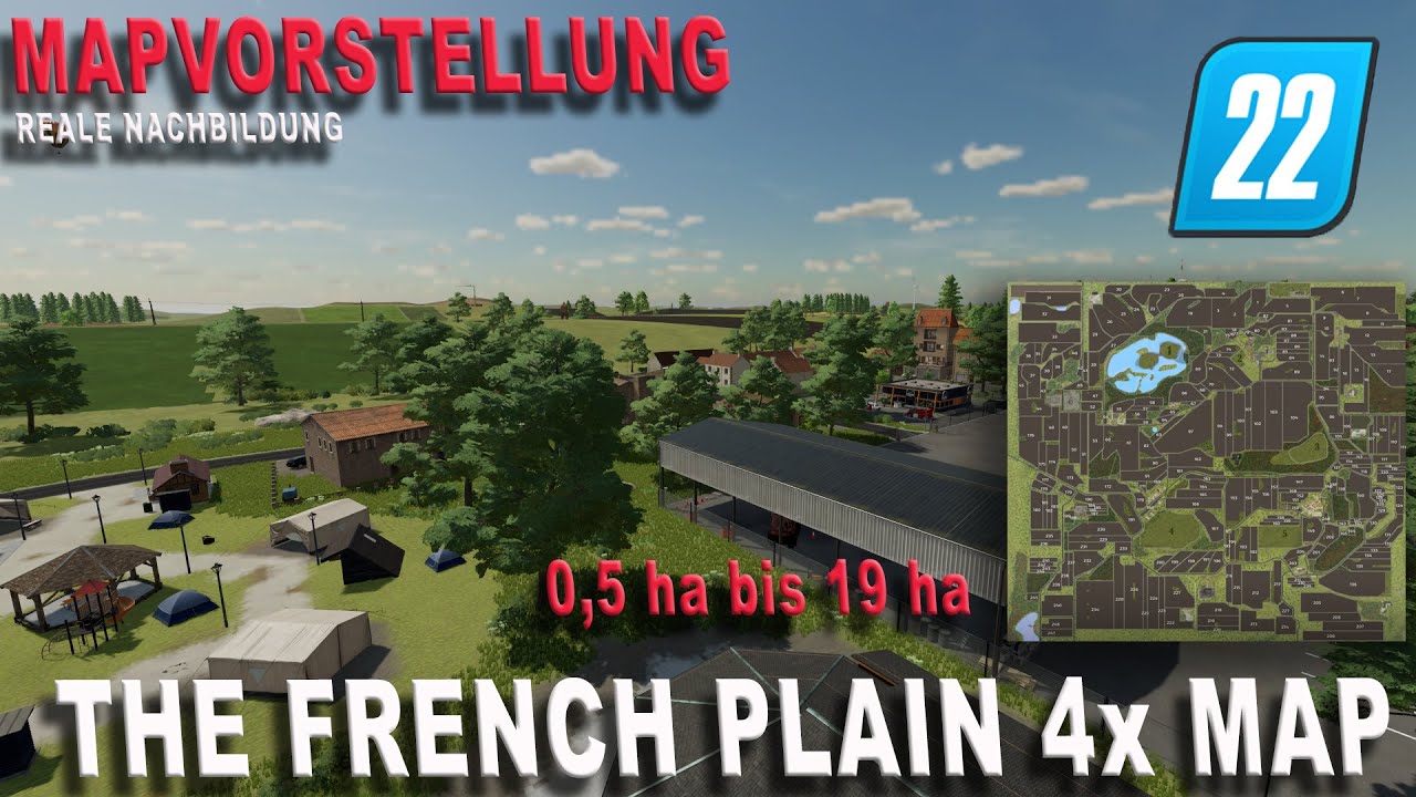 LS22 Mapvorstellung - The French Plain - Eine hügelige 4x Map mit 247 ...