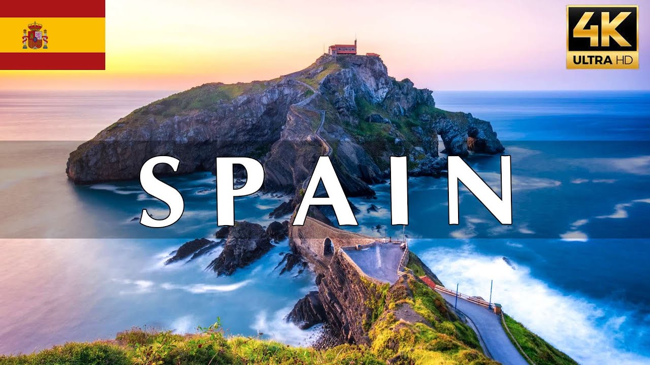 VOLANDO SOBRE SPAIN 4K | Increíble paisaje natural hermoso con música ...