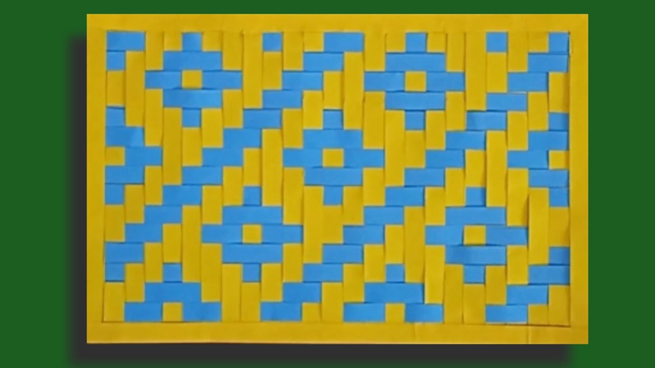 paper weaving design / paper weaving tutorial / paper mat. - YouTube