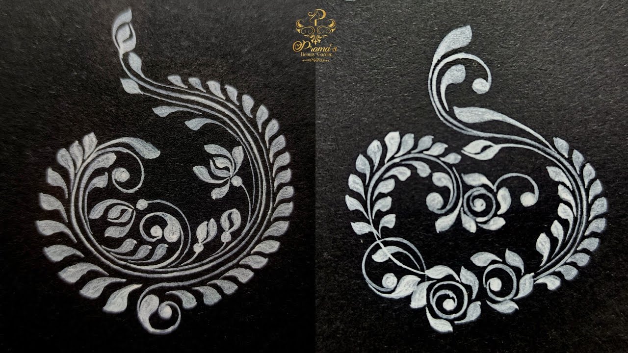 Cheeks kolka design || step by step || back to back 2 simple kolka ...