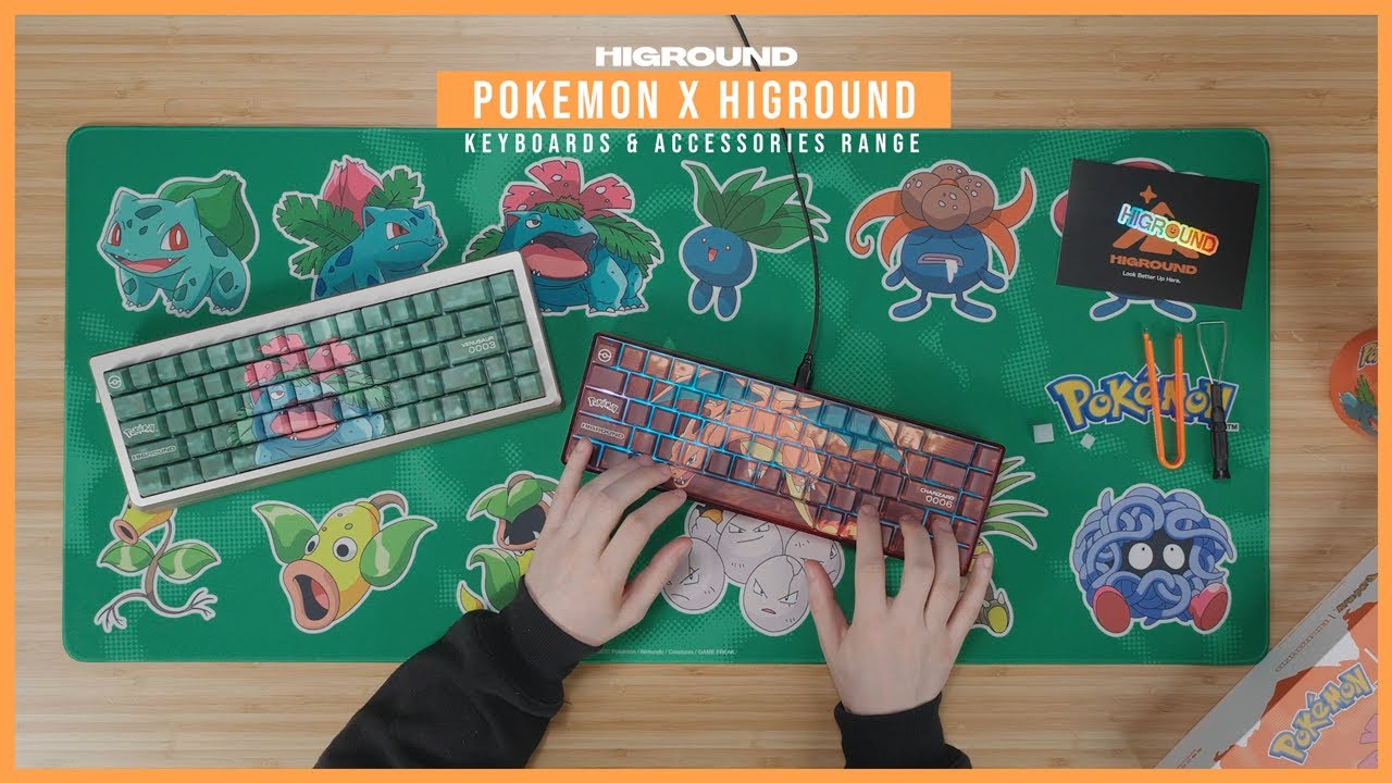 Higround Limited Edition Pokemon Keyboards and Mousepads - YouTube