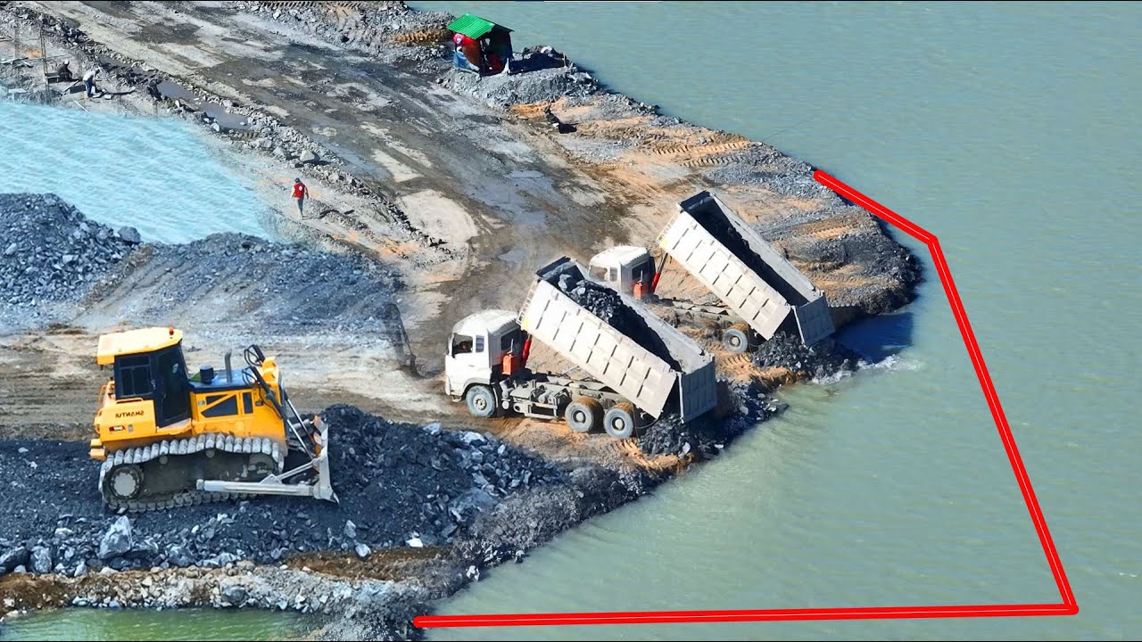 Ep 529,Bulldozer Santui in Sand And SHACMAN DumpTruck Many Delivery ...