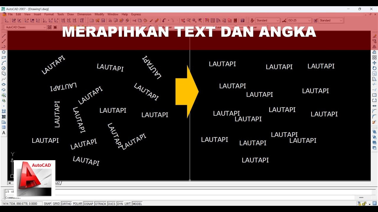 Cara Cepat Merapihkan Text dan Angka di Autocad - YouTube