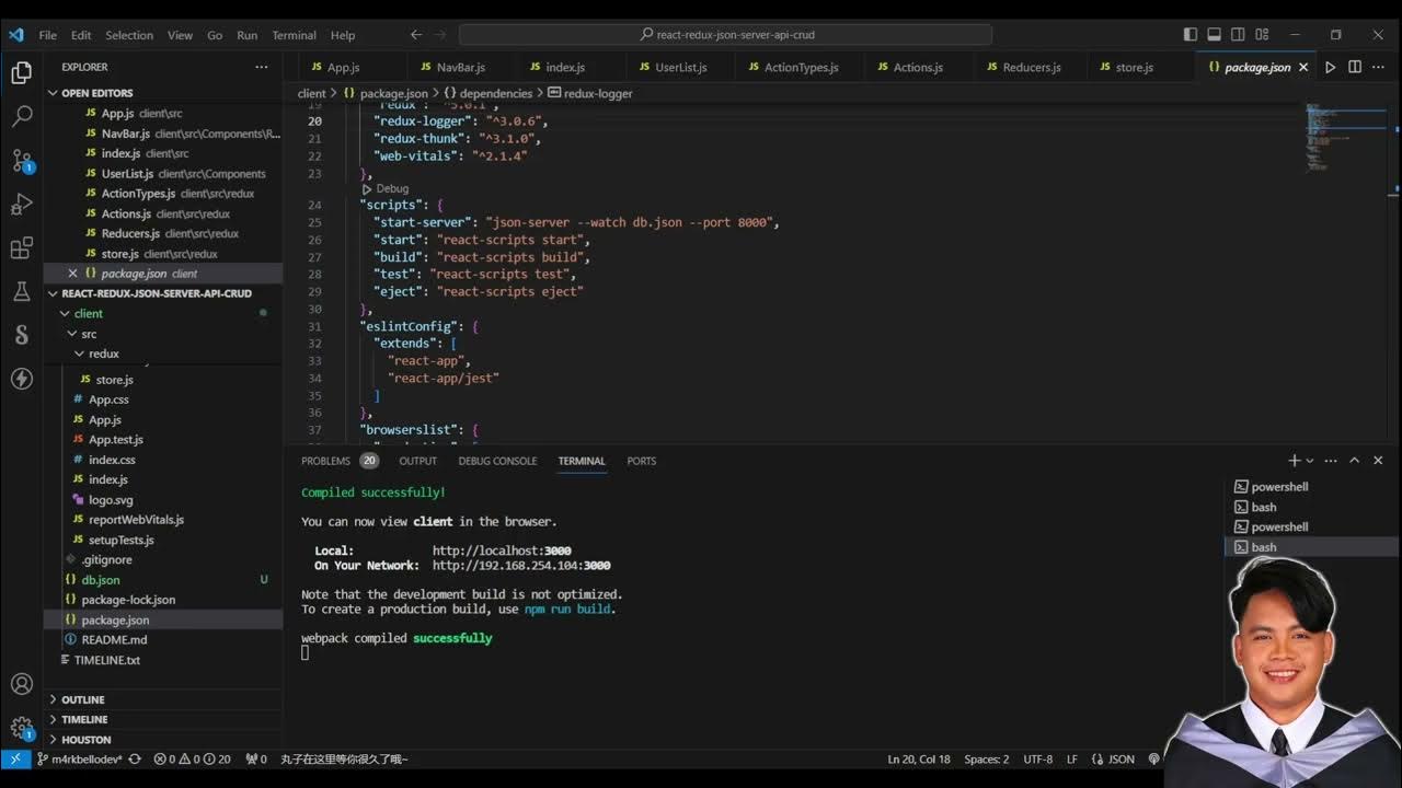 REACTJS-REDUX-AXIOS-JSON-API - CRUD | INSTALLED PACKAGES NEEDED | PART 1 - YouTube
