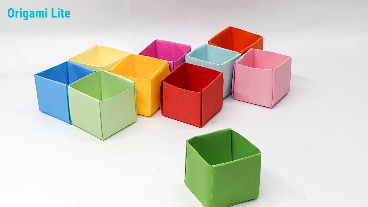 Simple Origami Box For Beginners - YouTube