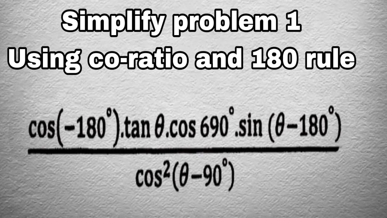 Part 9 trigonometric | Application of 180 rule and co ratio rule - YouTube