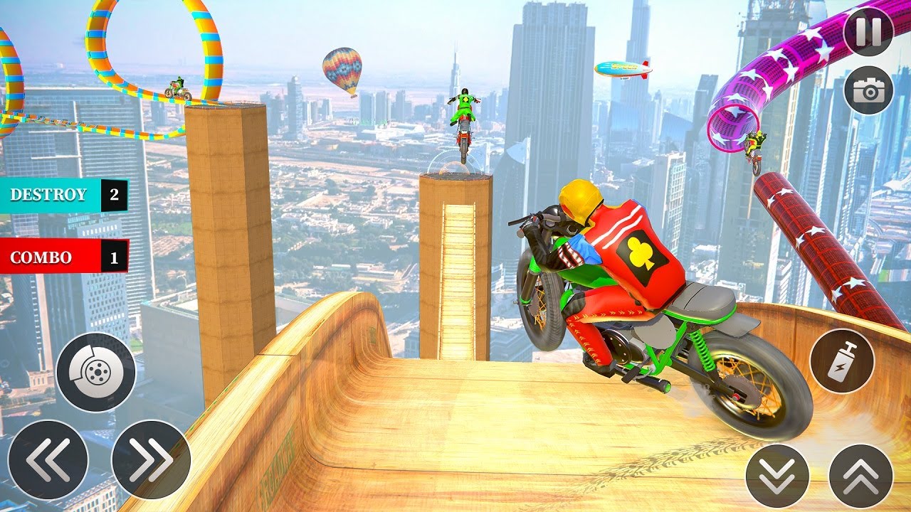 Bike Racing Stunts Gameplay Part 9 - YouTube