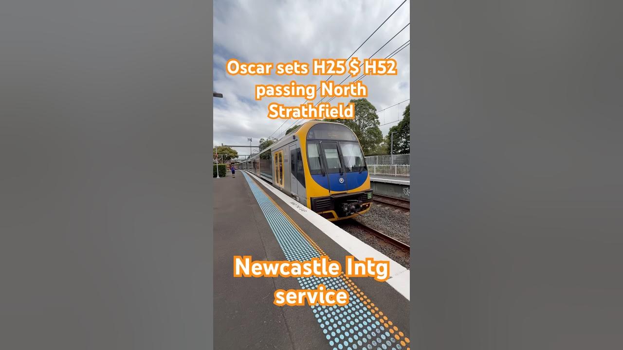 OScar sets H25 & H52 passing North Strathfield - New Intg service - YouTube