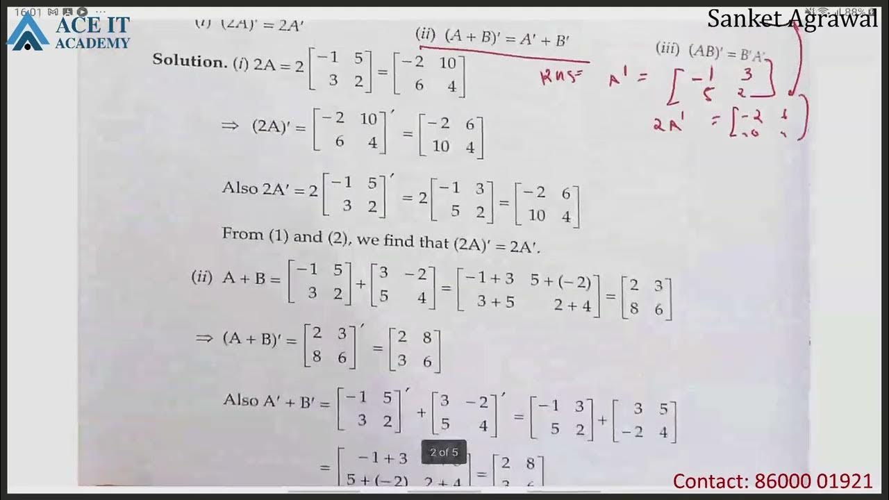 12th Applied Math Matrices Lect 6 - YouTube