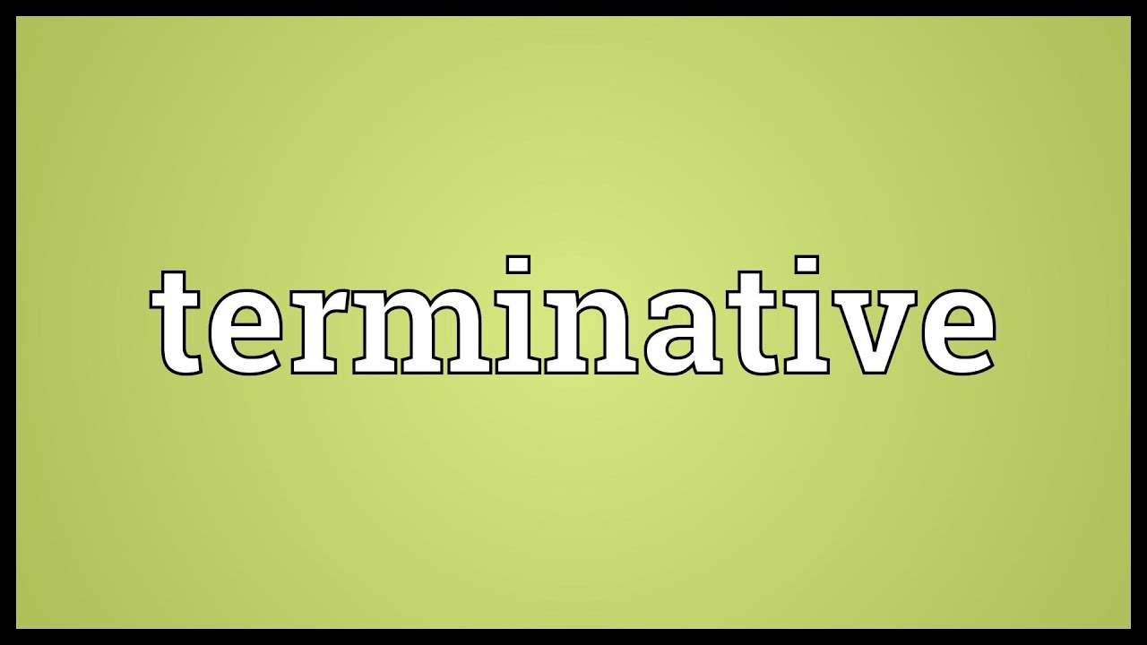 Terminative Meaning - YouTube