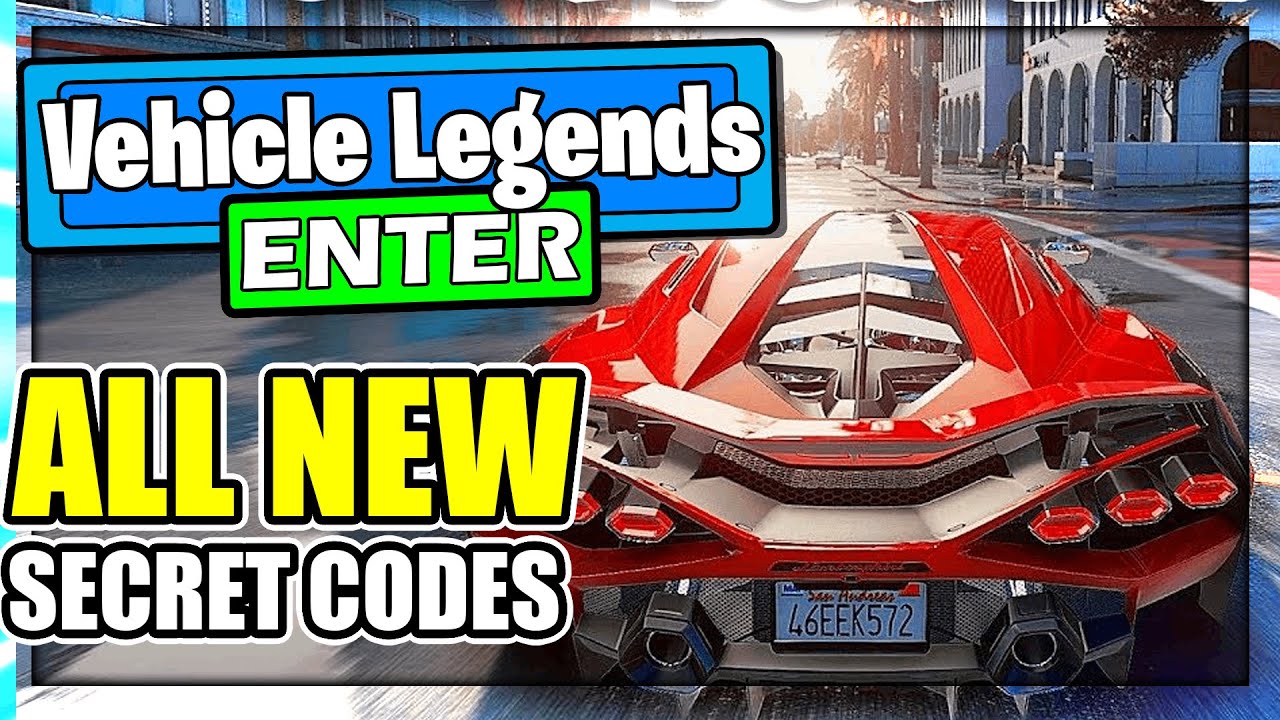 *9 CODES* ALL WORKING CODES FOR VEHICLE LEGENDS 2021! ROBLOX VEHICLE ...