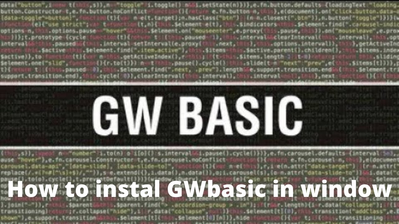 How To Install and Run GW BASIC on windows 7, Windows 8 , Windows 10 ...