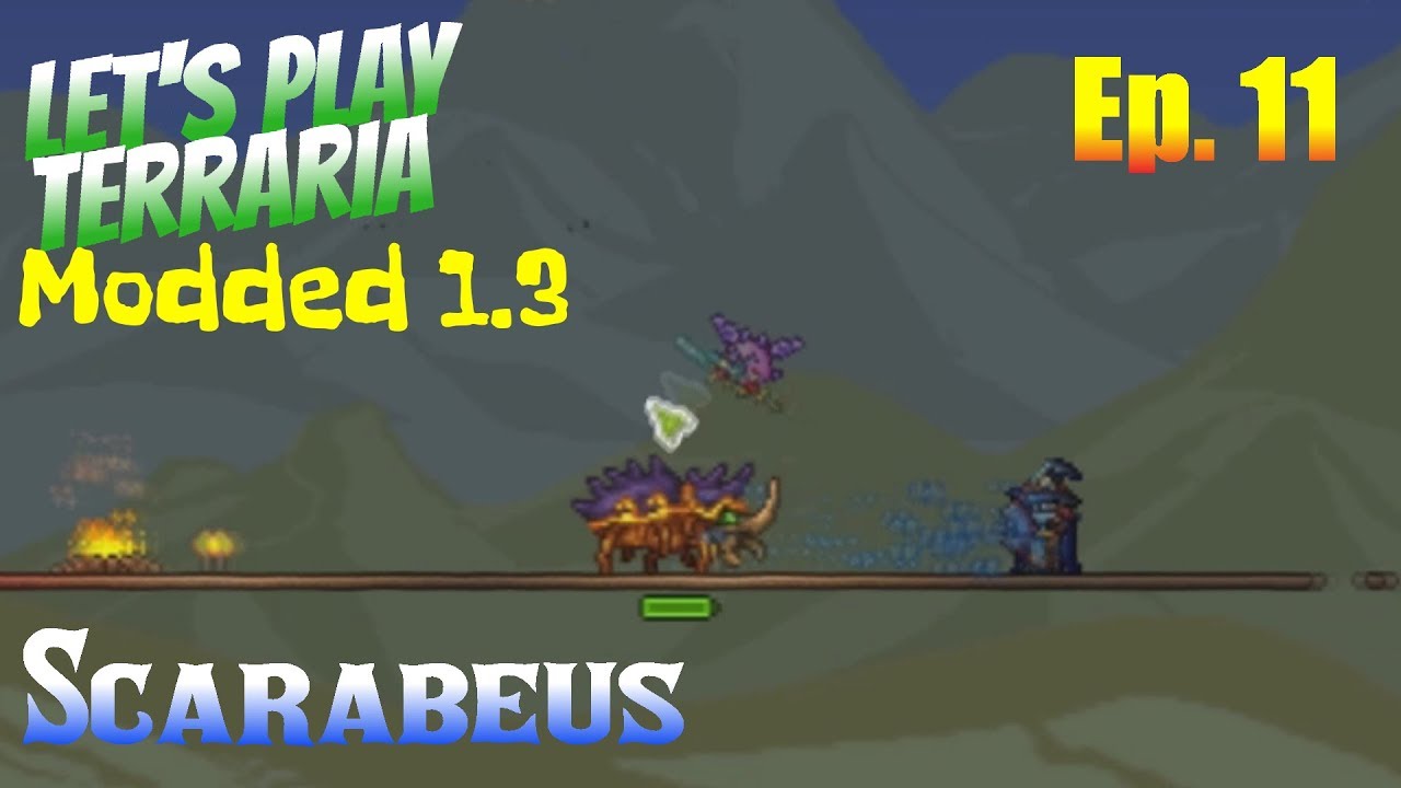 Let's Play Modded Terraria 1.3 Ep. 11 - Scarabeus - YouTube