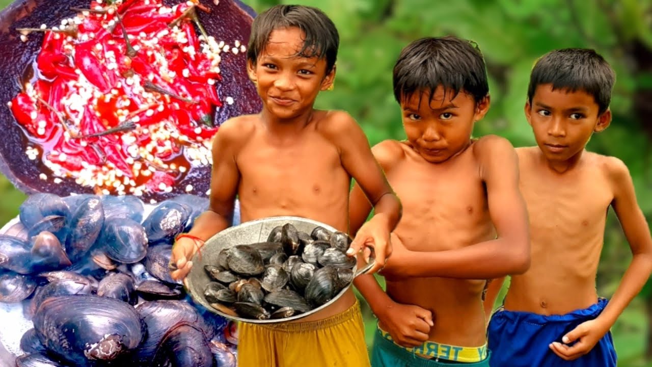 Primitive wild cooking - Boys cooking and eat in the wild - YouTube