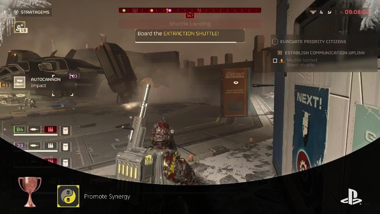 HELLDIVERS 2_promote synergy trophy - YouTube